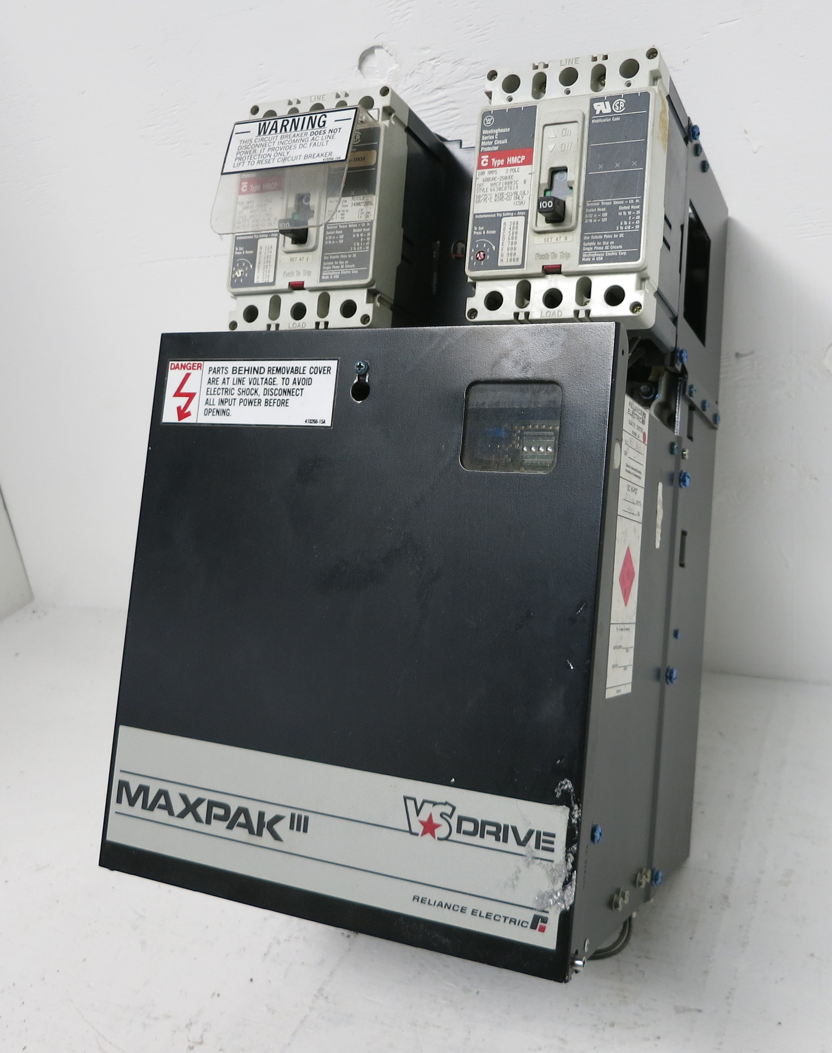 Reliance Electric 20D8400 20 HP MaxPak III VS DC Drive 20HP 460V In 500V Out (DW5465-1) - River ...